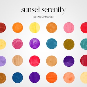 Instagram Highlight Covers | INSTANT DOWNLOAD | Sunset Serenity ...