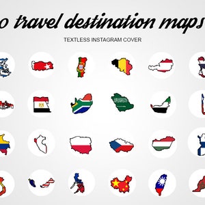 Instagram Highlight Covers | INSTANT DOWNLOAD | 200 Travel Destination ...