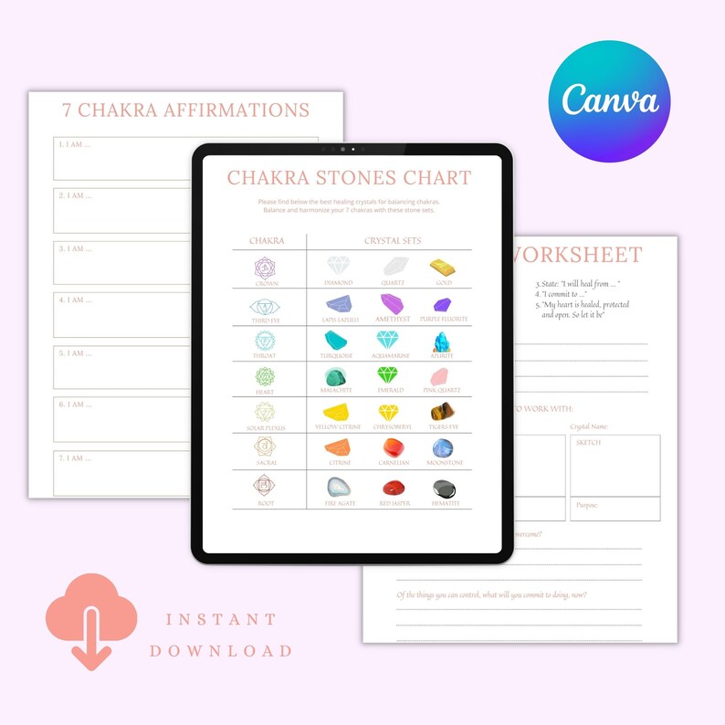 Chakra Planner Chakra Crystal Journal Meditation and Mindfulness ...