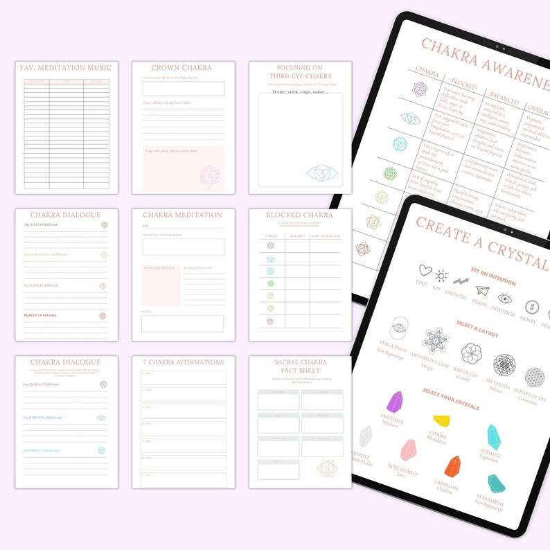 Chakra Planner Chakra Crystal Journal Meditation and Mindfulness ...