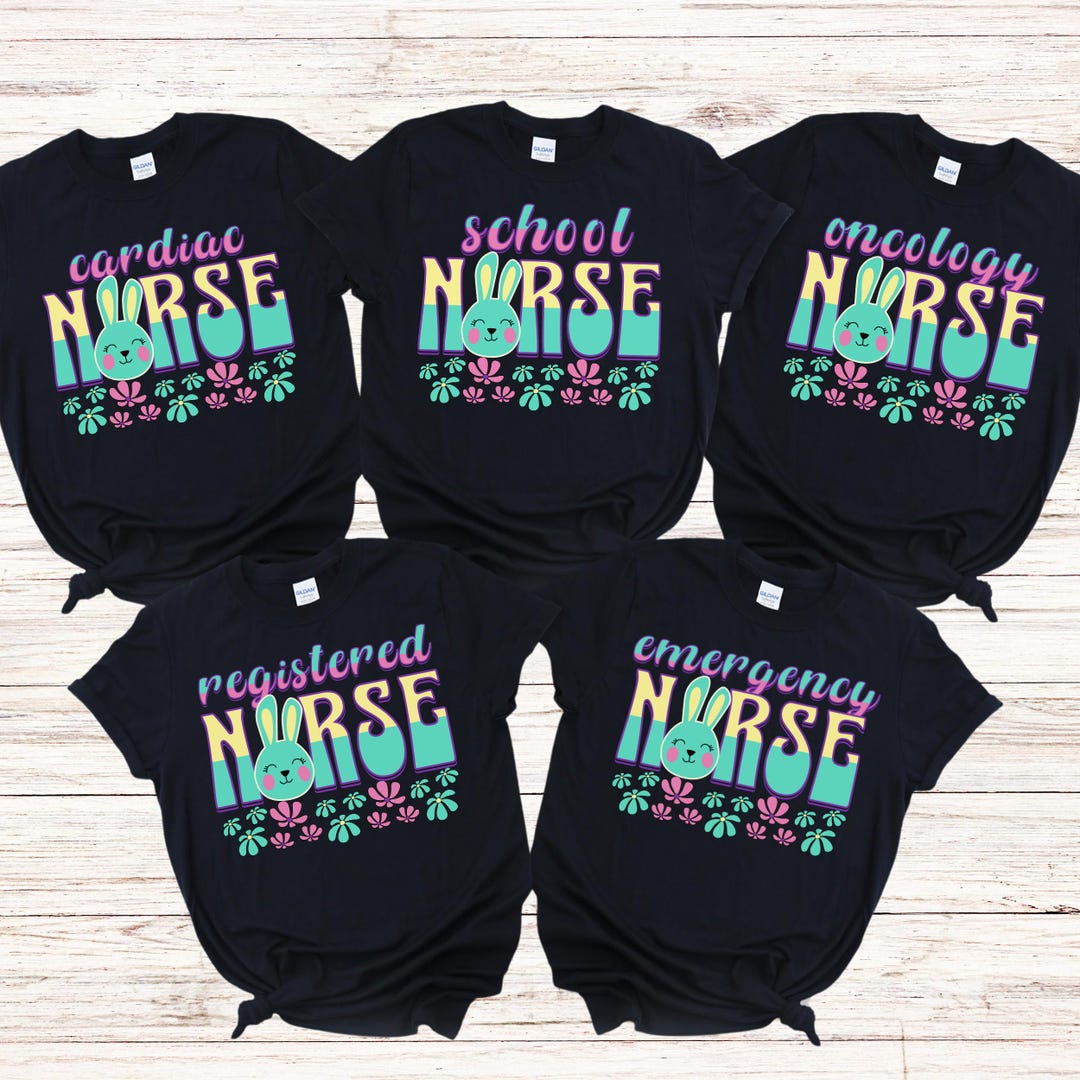 Nurse Easter Bunny Shirt Personalized Easter Nurse Tshirt Appreciation ...