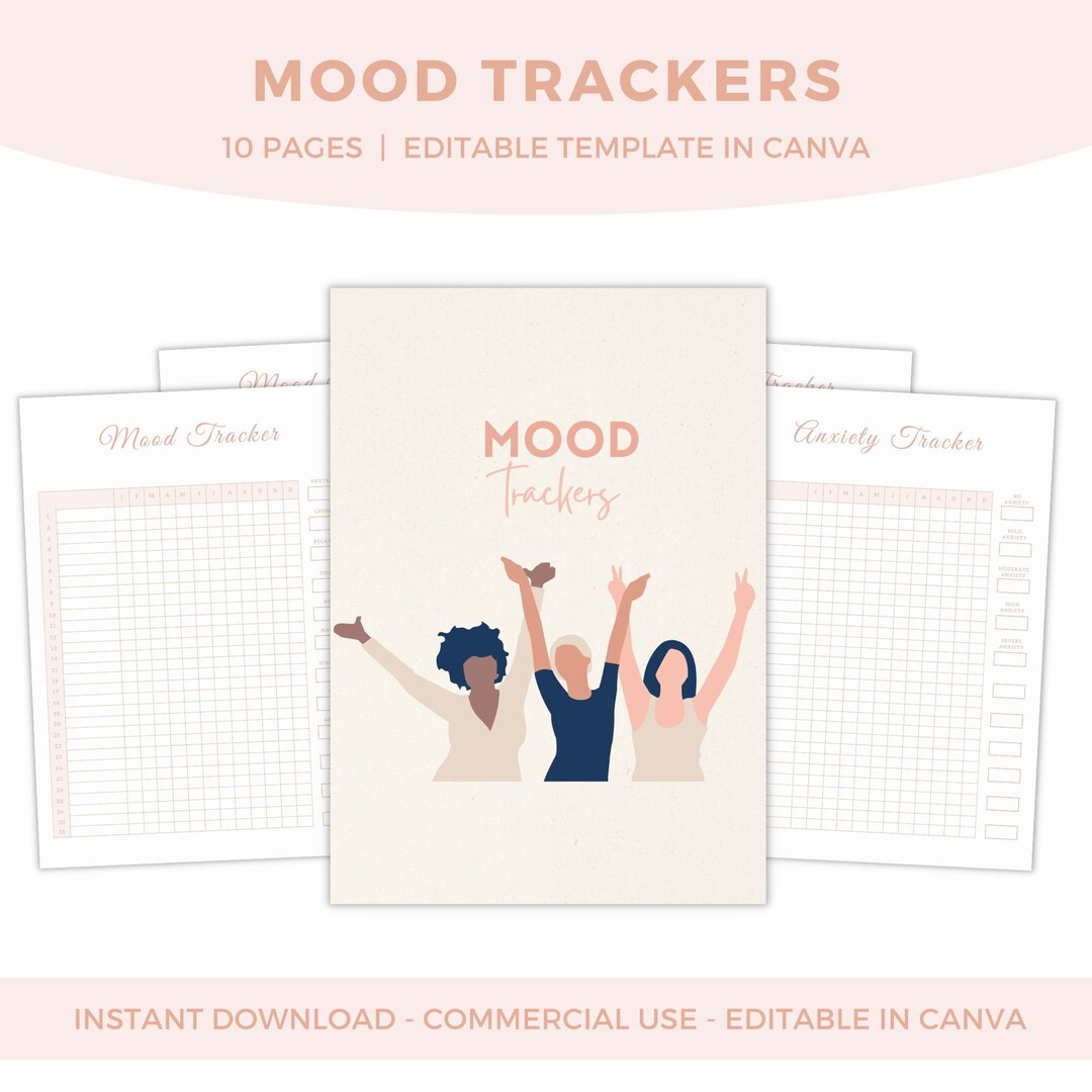 Mood Tracker, Emotion Journal, Wellness Planner, Mental Health Tracker ...
