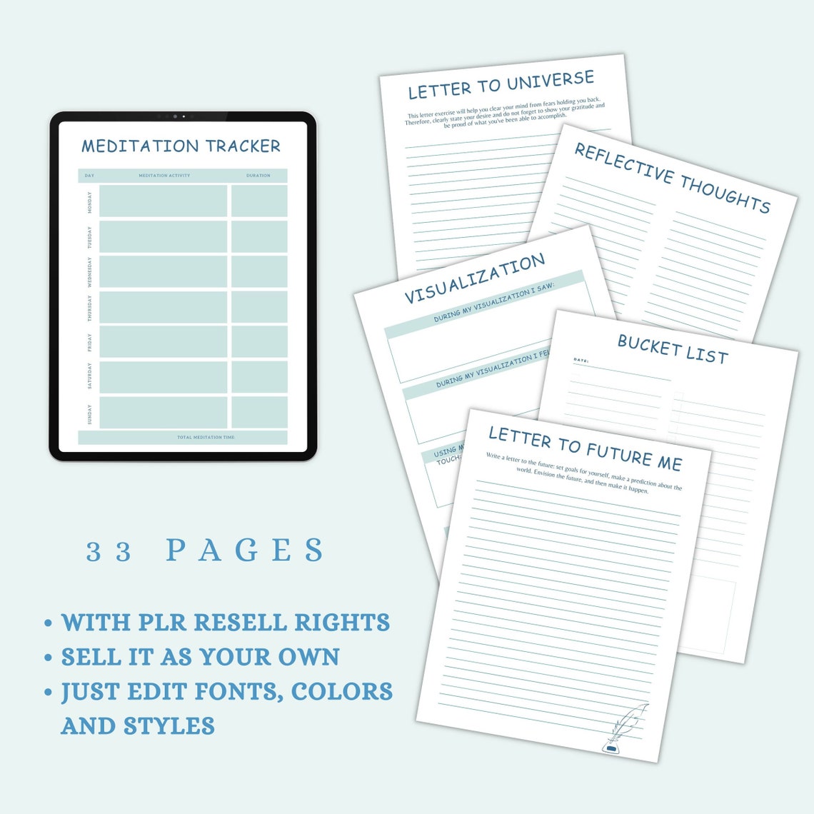 Vision Book Journal Printable Vision Log Planner Digital Download ...