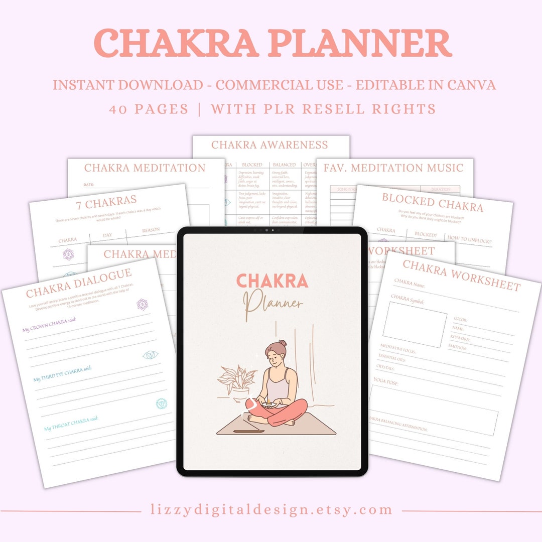 Chakra Planner Chakra Crystal Journal Meditation and Mindfulness ...