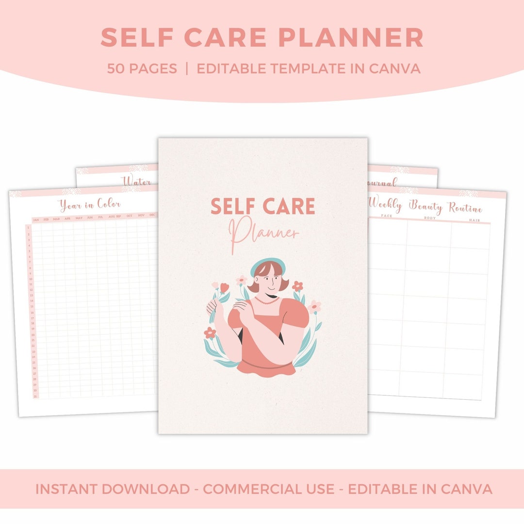 Self Care Planner, Self-love Journal, Mental Health Worksheet, Self ...