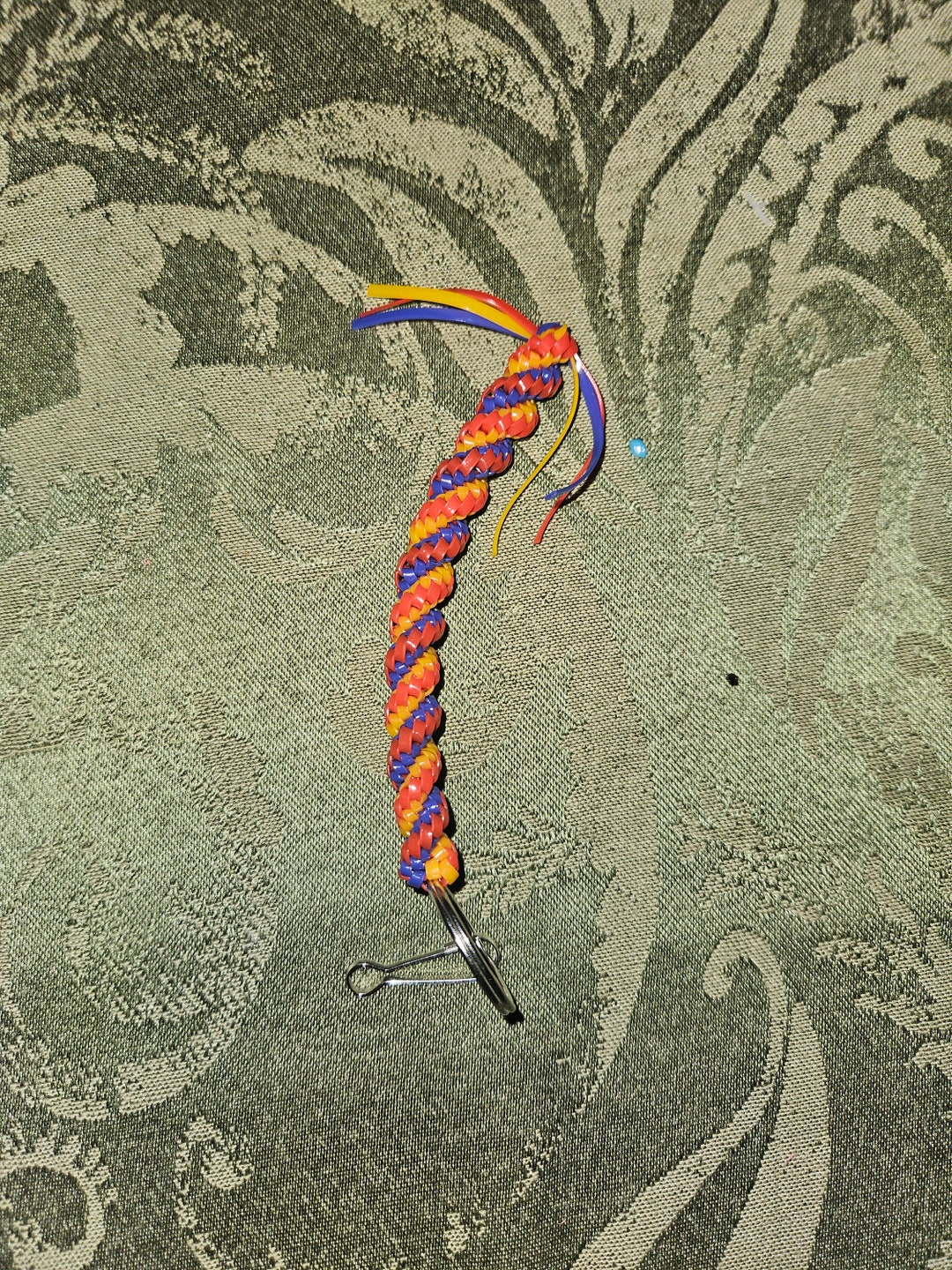 Red Blue Yellow Spiral Rexlace Boondoggle Gimp Lacing Plastic String Lanyard Keychain - Etsy