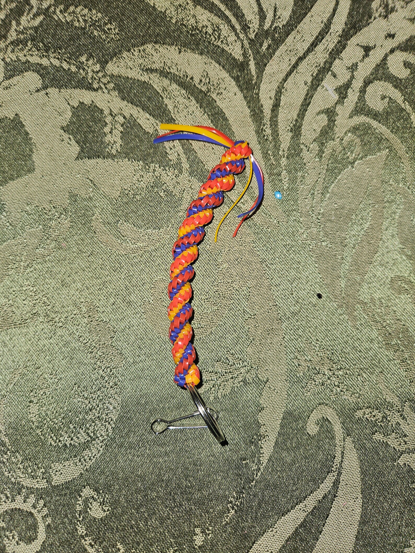 Red Blue Yellow Spiral Rexlace Boondoggle Gimp Lacing Plastic String Lanyard Keychain - Etsy