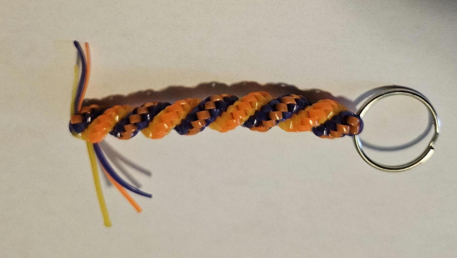 Orange Blue Yellow Spiral Rexlace Boondoggle Gimp Lacing Plastic String ...