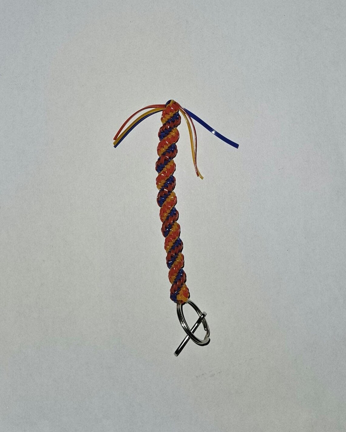 Red Blue Yellow Spiral Rexlace Boondoggle Gimp Lacing Plastic String Lanyard Keychain - Etsy