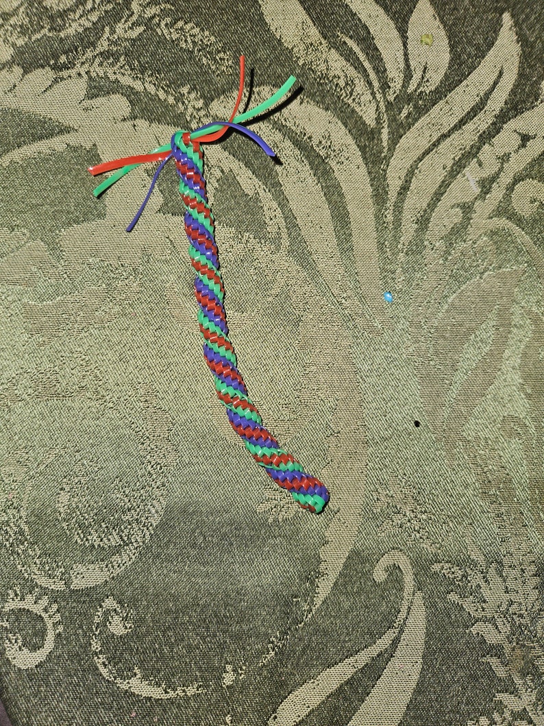 Green Red Blue Spiral Rexlace Boondoggle Gimp Lacing Plastic String Lanyard Keychain - Etsy