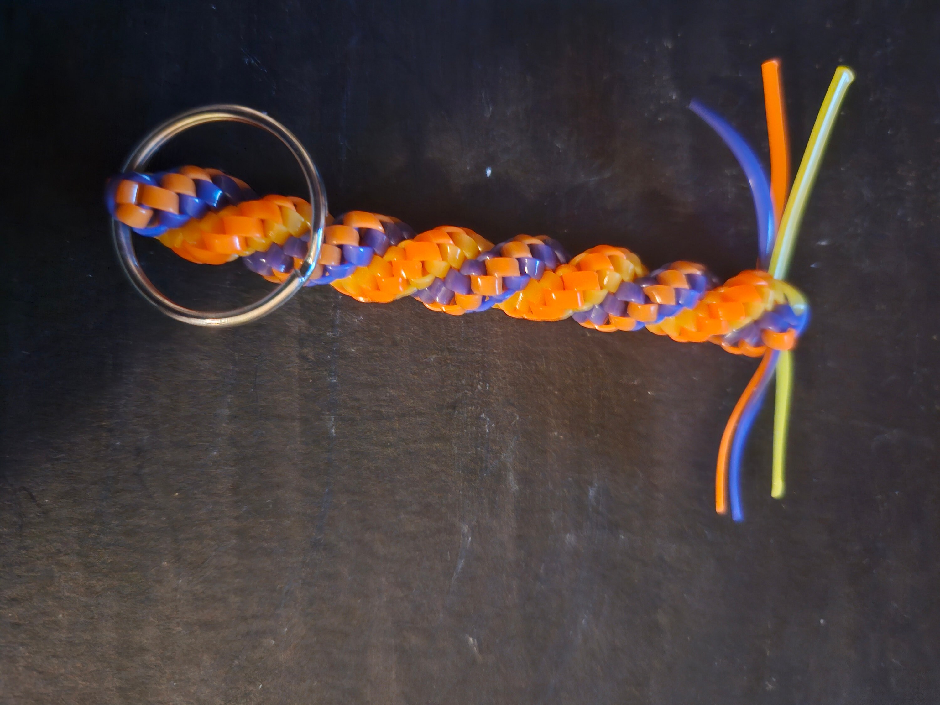 Orange Blue Yellow Spiral Rexlace Boondoggle Gimp Lacing Plastic String ...