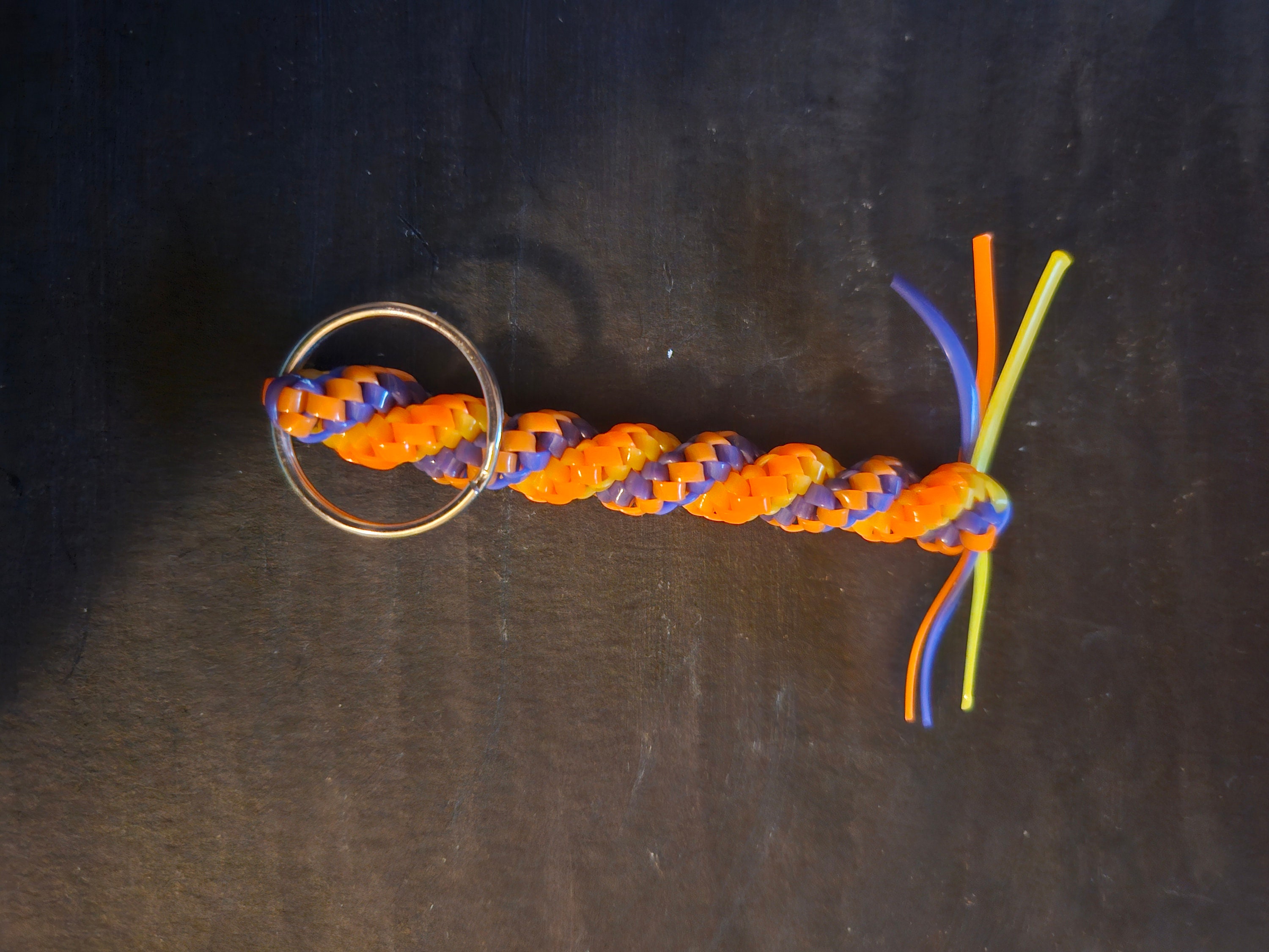 Orange Blue Yellow Spiral Rexlace Boondoggle Gimp Lacing Plastic String ...