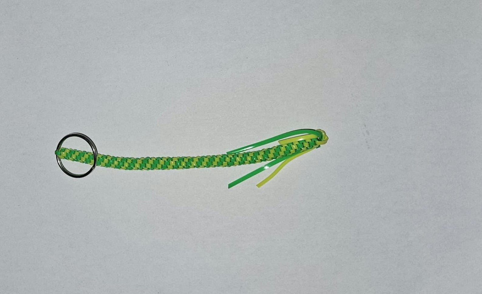 Yellow Green Spiral Rexlace Boondoggle Gimp Lacing Plastic String Lanyard Keychain - Etsy