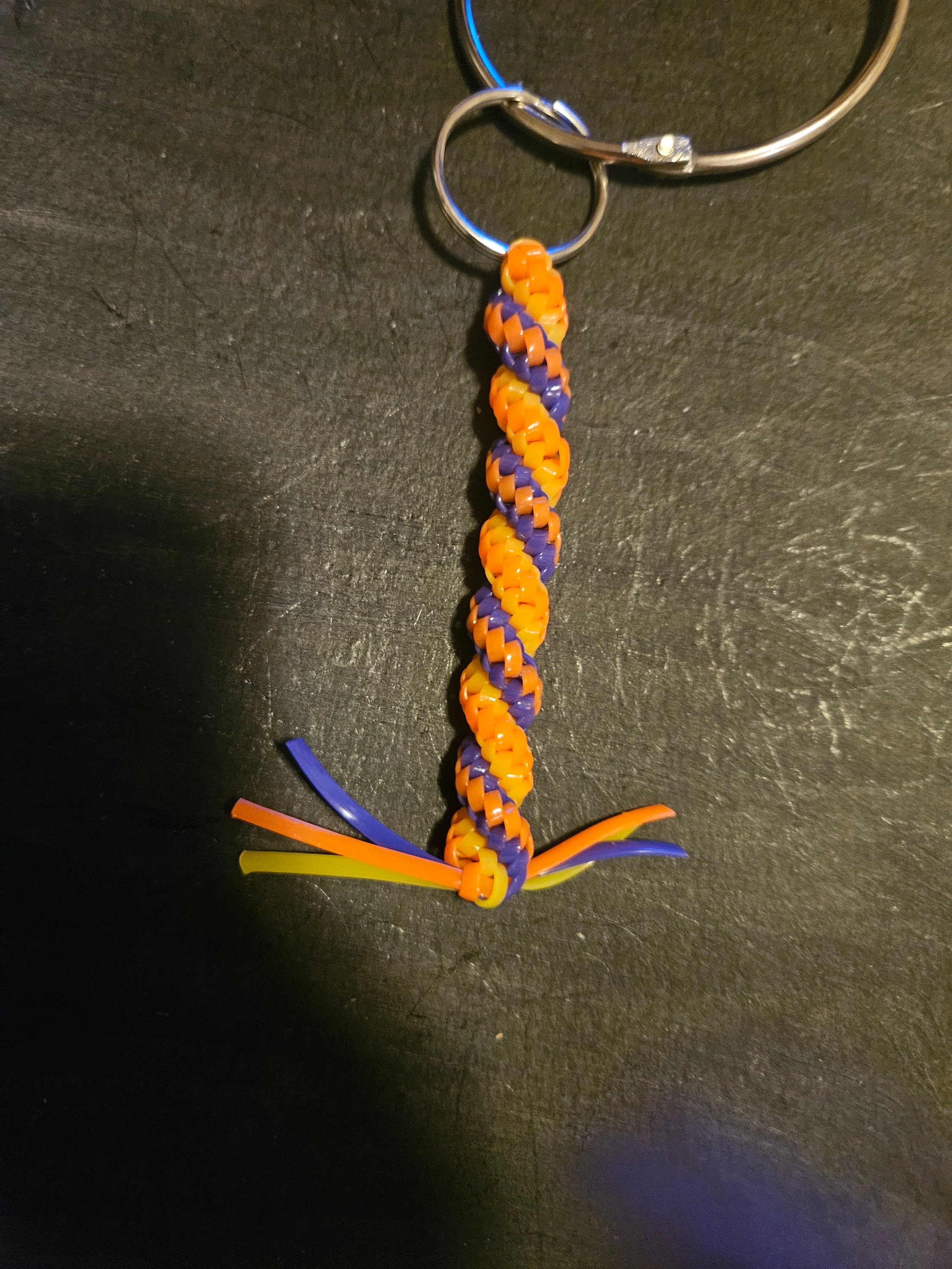 Orange Blue Yellow Spiral Rexlace Boondoggle Gimp Lacing Plastic String ...