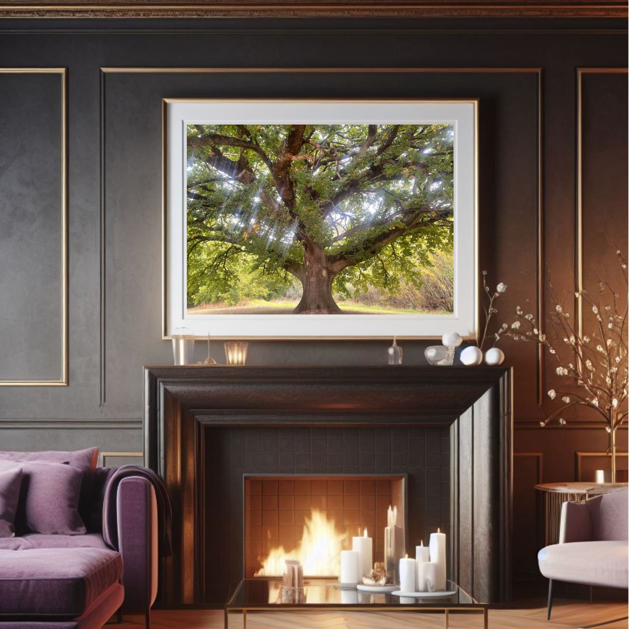 Old Oak Tree, Tree Wall Art, Printable, Landscape, Nature, Botanical ...