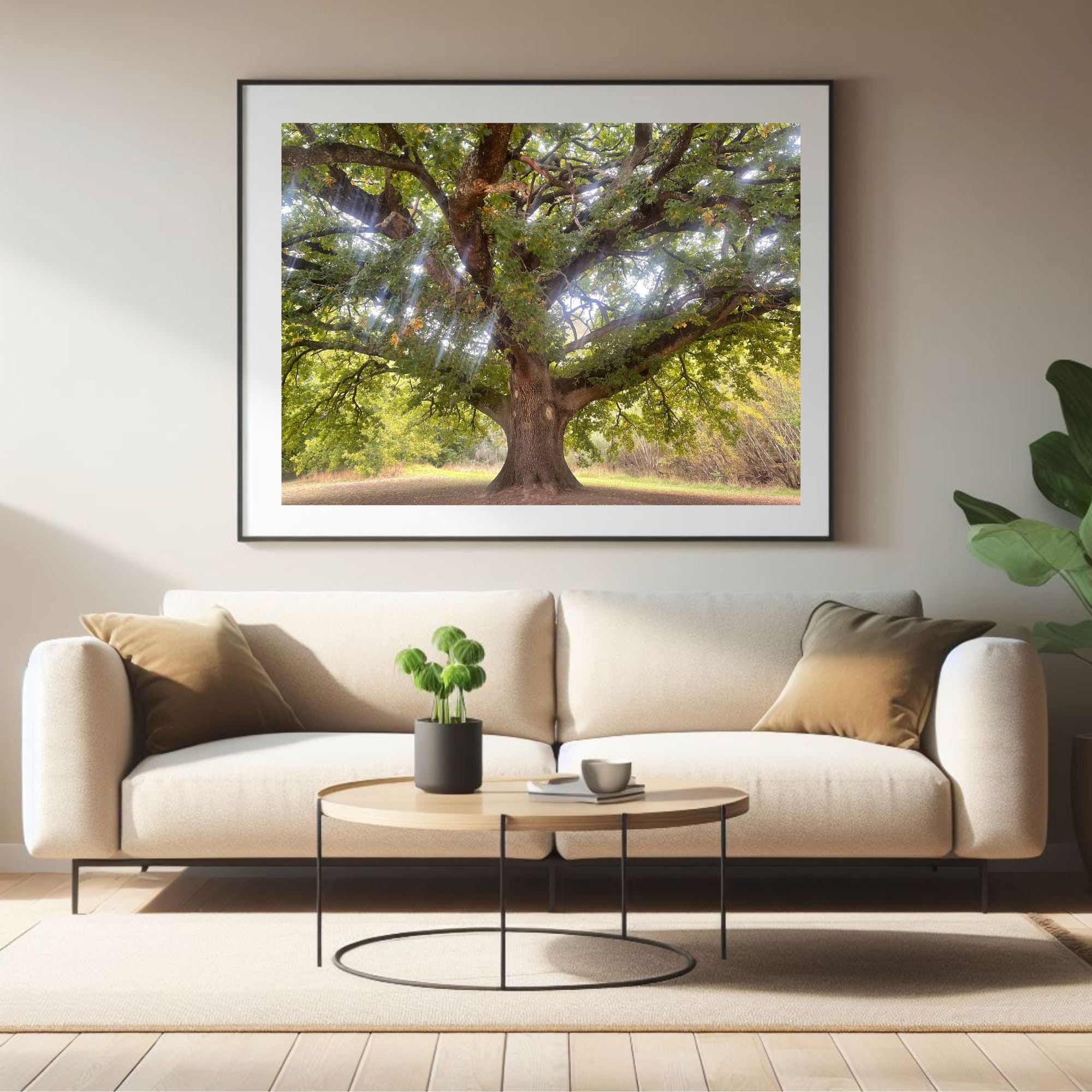 Old Oak Tree, Tree Wall Art, Printable, Landscape, Nature, Botanical ...