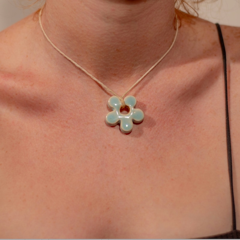 Flower Pendant Necklace - Etsy
