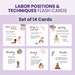 Labor Techniques Flash Cards Printable Cards for Labor Positive Birth ...