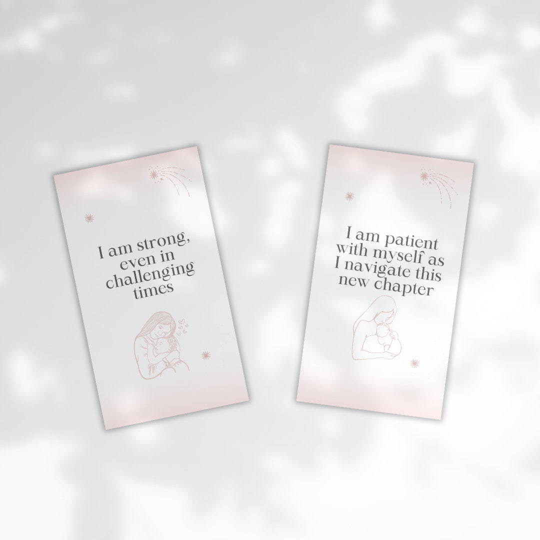 Postpartum Affirmation Cards | Positive Affirmations | Motherhood ...