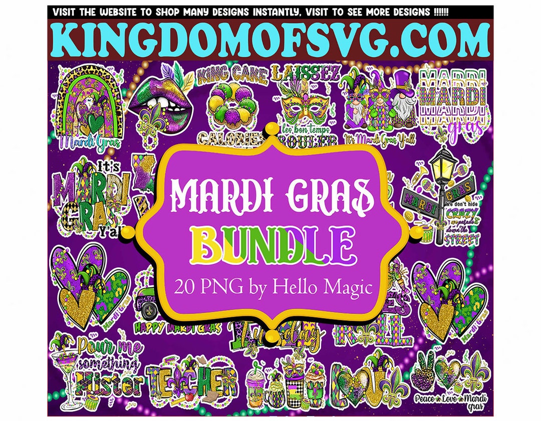20 Mardi Gras Png Sublimation Design Bundle, Happy Mardi Gras Png ...