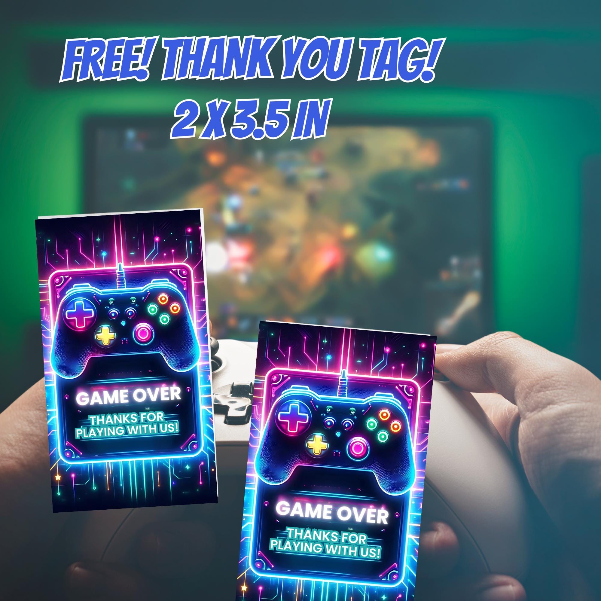 Editable Gamer Birthday Invitation Digital for Boys Level up Birthday ...