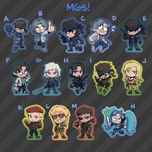 MGS Stickers | Metal Gear Solid Laminated Vinyl Stickers - Etsy