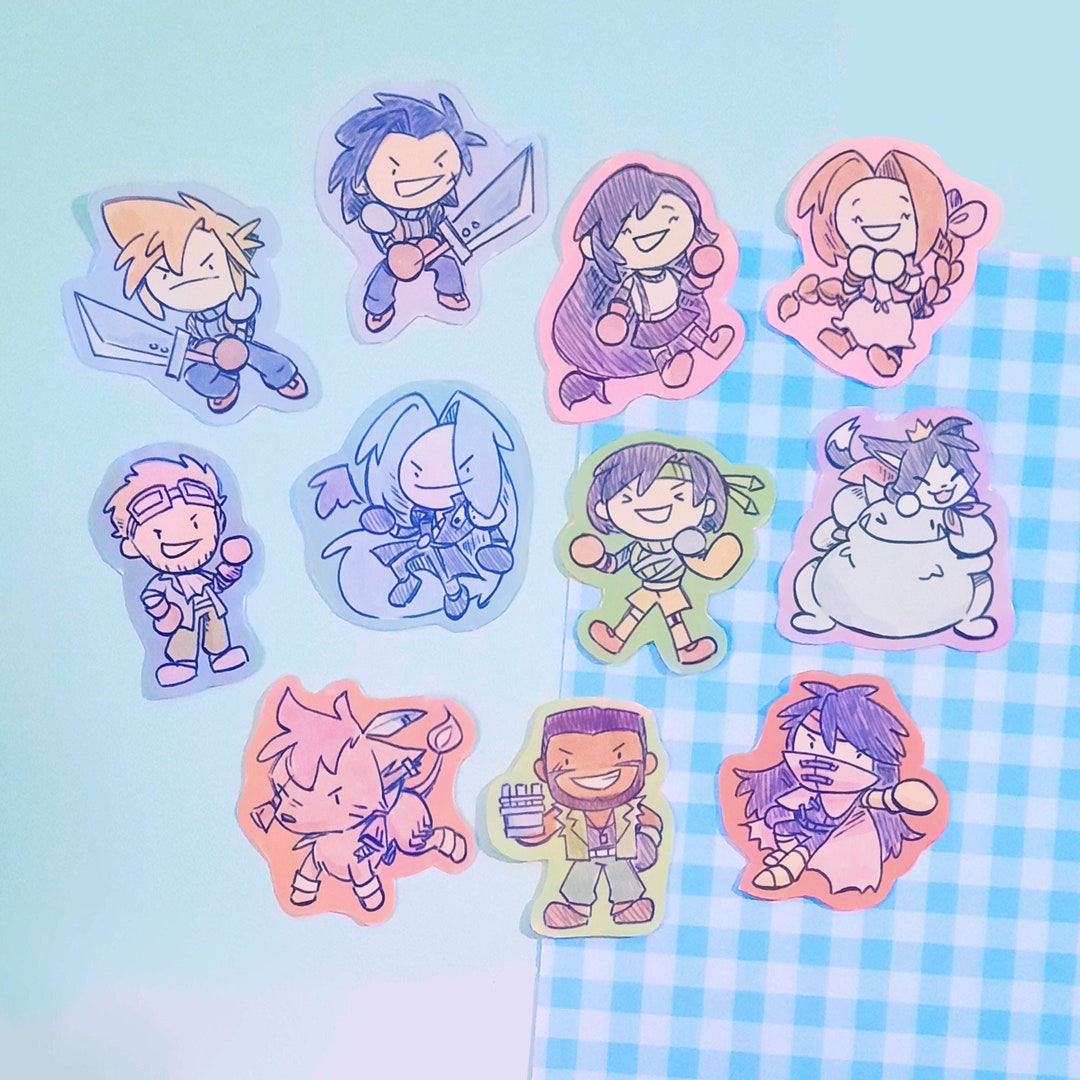 FF7 Doodle Chibi Sticker Pack - Etsy