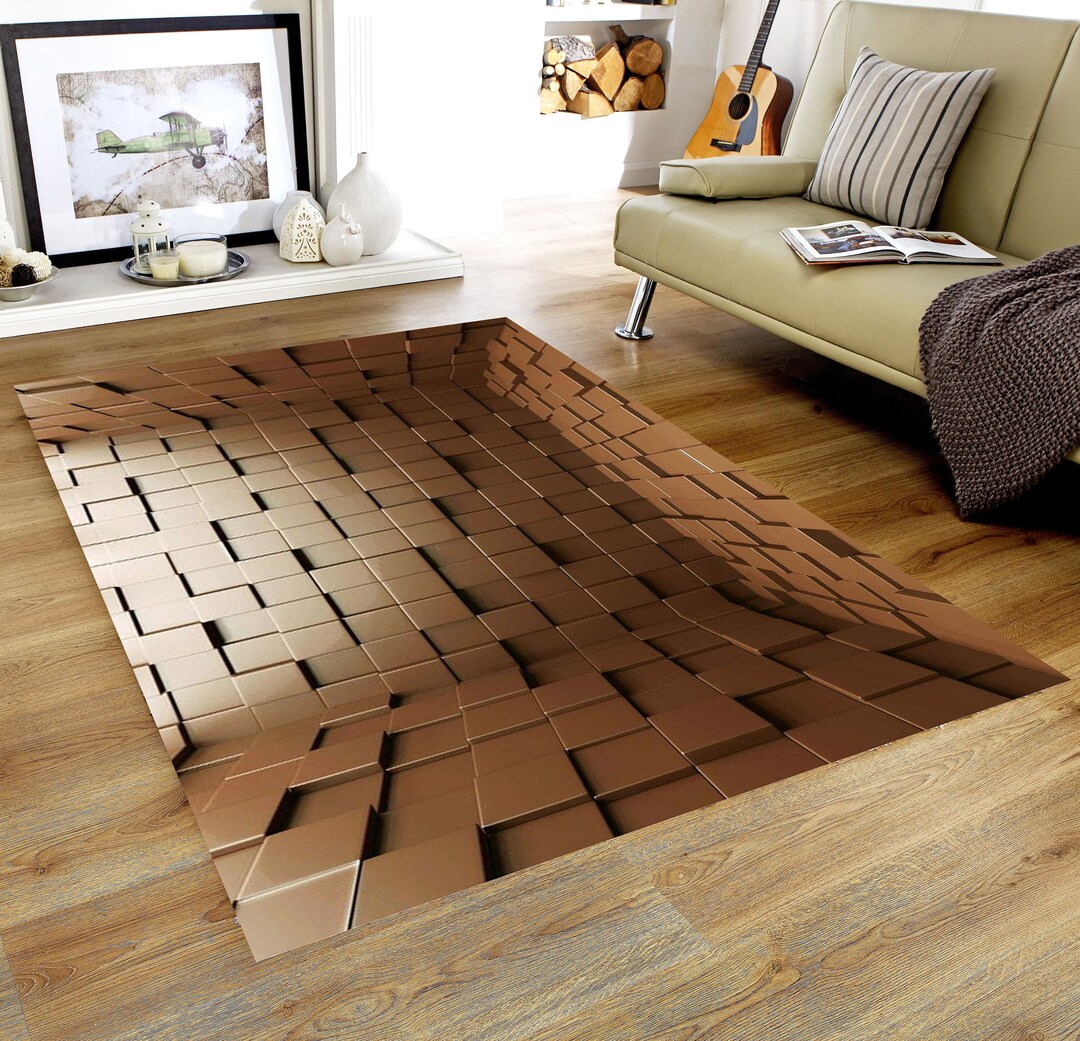 3D Effect, Different Sizes, Optical Illusion, Rectangular Version, , Vortex Rug, Vortex Illusion ...