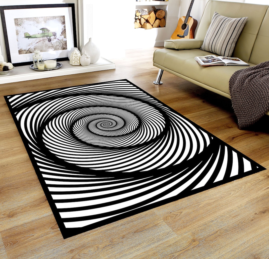 Optic Illusion Rugmachine-washable Rugabstract Multi-purpose Non-slip ...