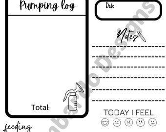 Baby Feeding and Mommy Pumping Tracker - Etsy