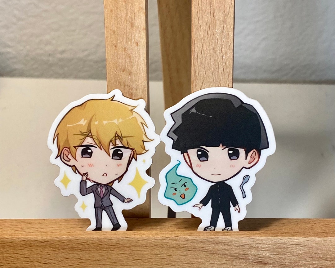 Mob Psycho 100 Stickers Kageyama Shigeo mob & Reigen Arataka - Etsy