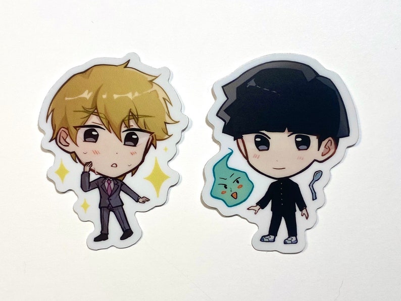 Mob Psycho 100 Stickers Kageyama Shigeo mob & Reigen Arataka - Etsy