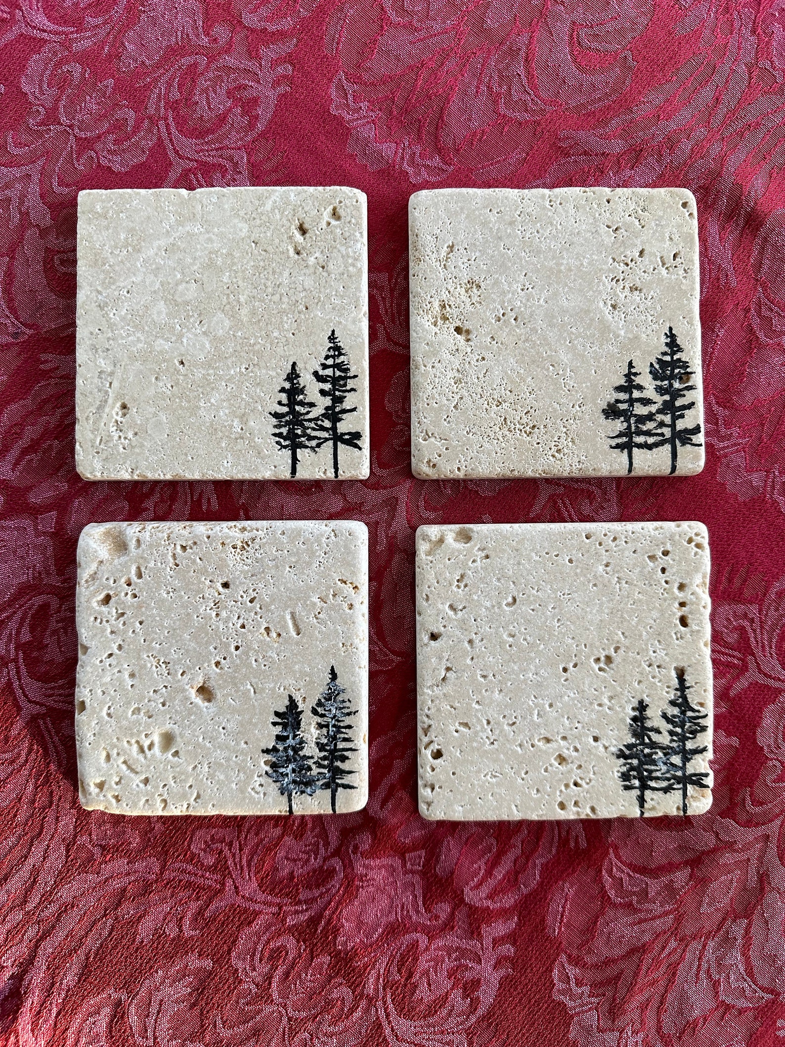 Custom Travertine Coasters - Etsy