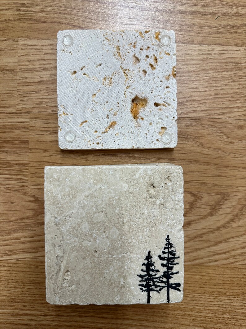 Custom Travertine Coasters - Etsy