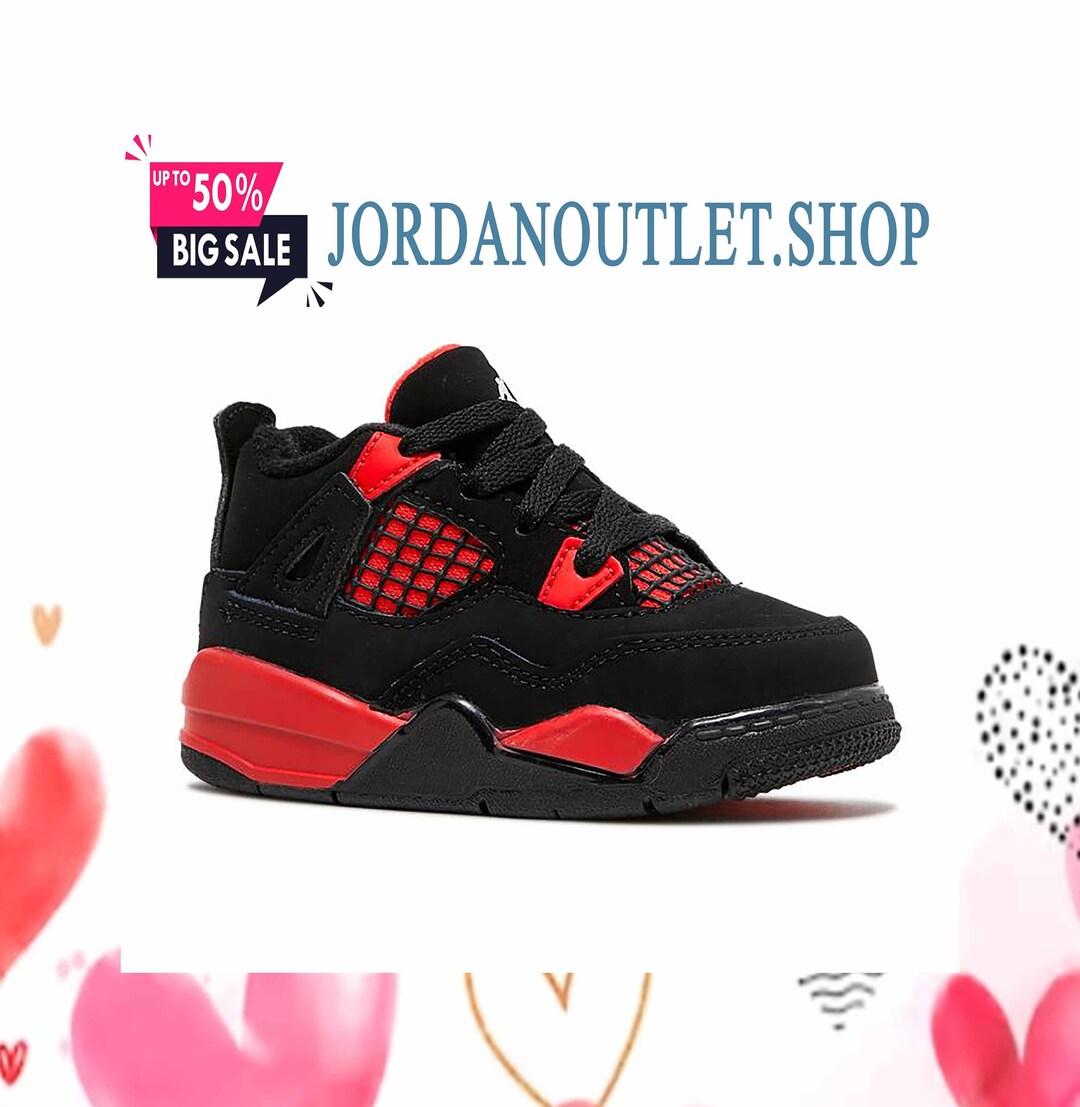 Jordan 4 Retro Red Thunder Jordan 4 JD4 - Etsy