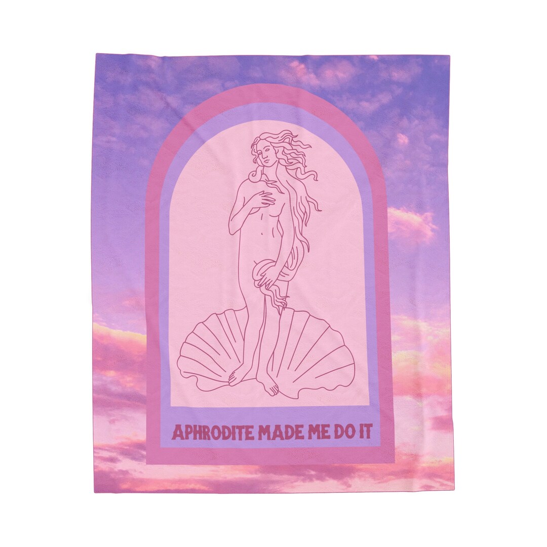 Goddess Aphrodite Velveteen Plush Blanket Love Cozy Gift for Girlfriend ...