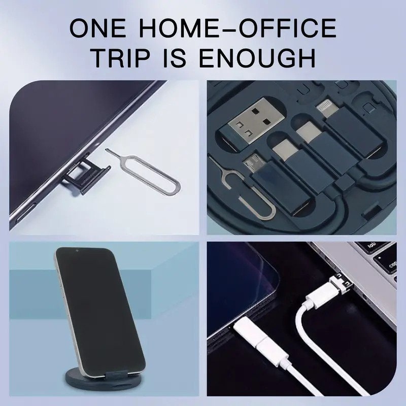 1pack Multi Charging Cable Adapter Kit, USB C to Apple Cable Box ...