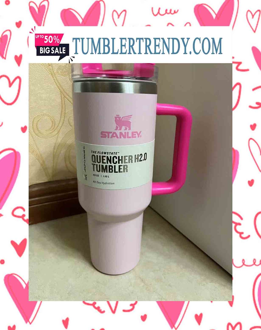 The Quencher H2.0 Flowstate Tumbler Pink, PINK PARADE, Stanley 40 Oz, Tumbler 40 OZ Pink - Etsy UK