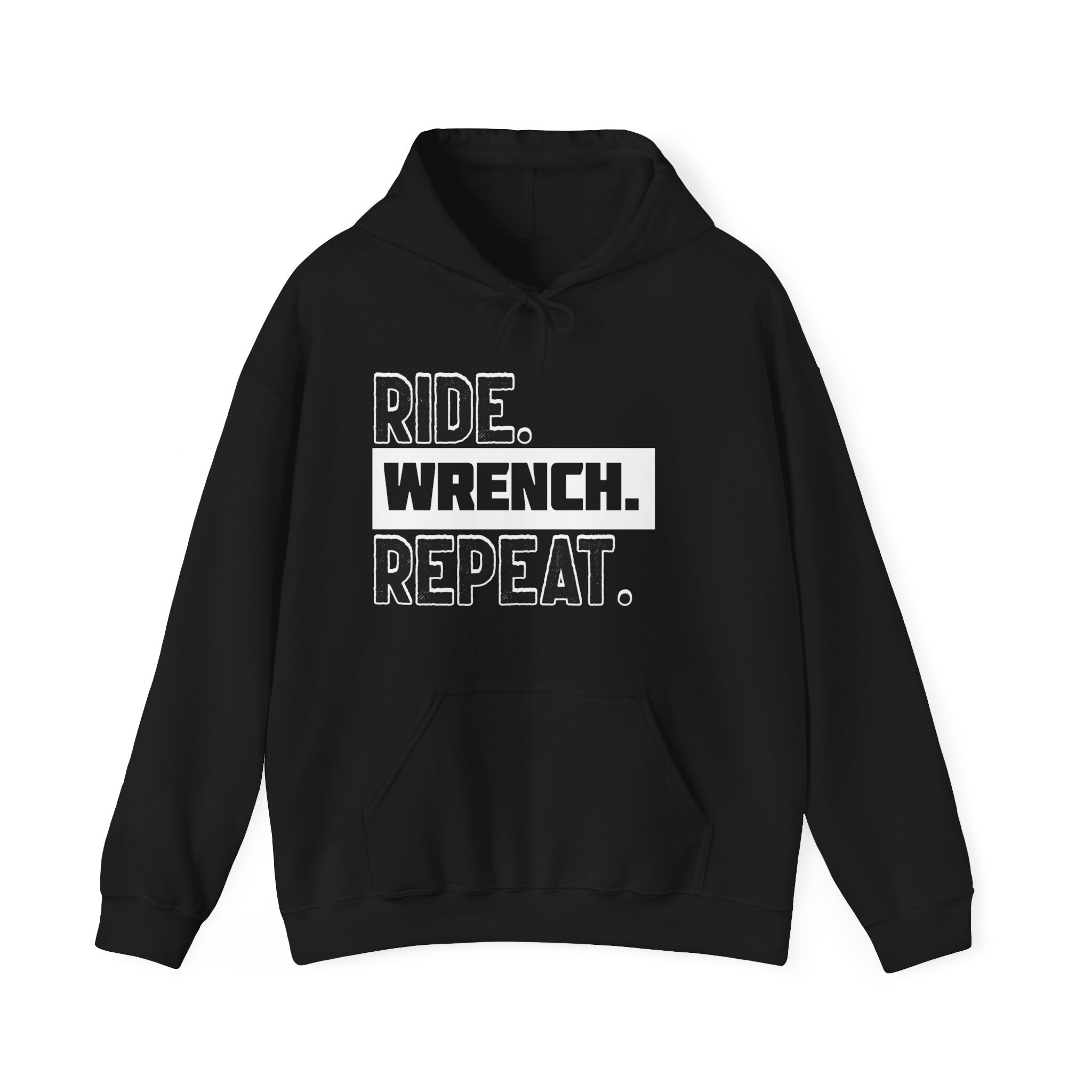 Gearhead "ride. Wrench. Repeat." Hooded Sweatshirt - Etsy