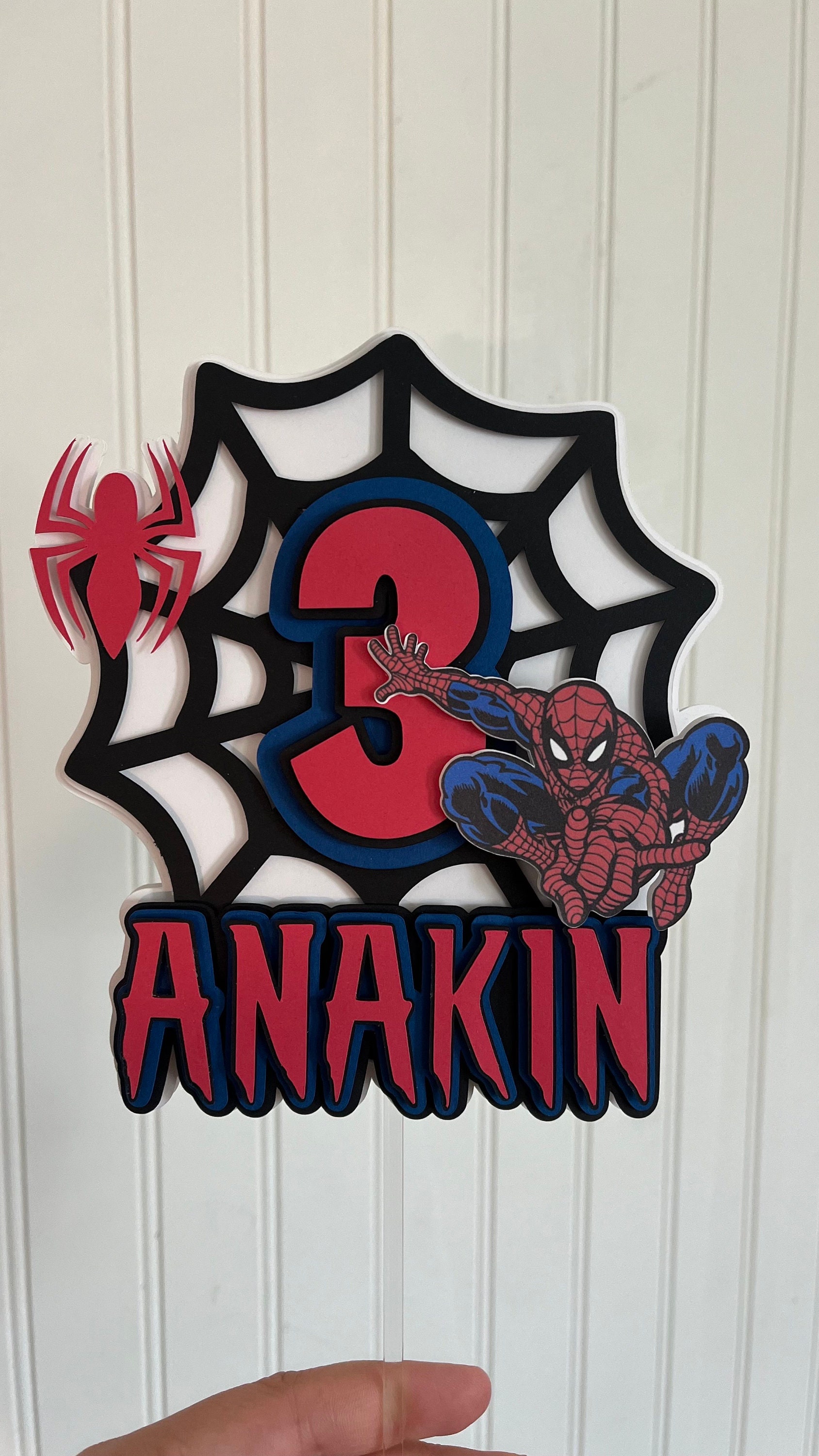 Personalized Spidey Cake Topper - Etsy UK