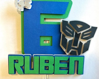 Printable Cake Topper. Transformers Cake Topper Happy Birthday - Etsy
