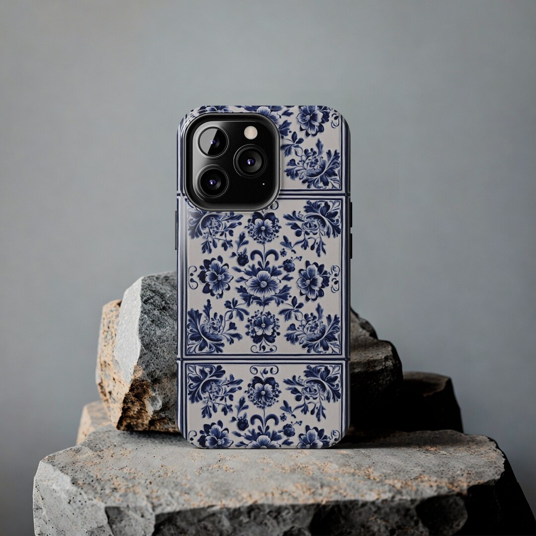 Beautiful Delft Blue-design Tough Phone Cases Vintage Floral Phone Case ...