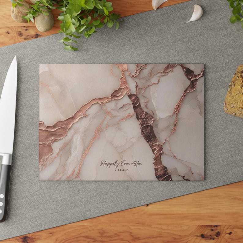 Beautiful 7th Anniversary Copper-marble-design *glass* Cutting ...
