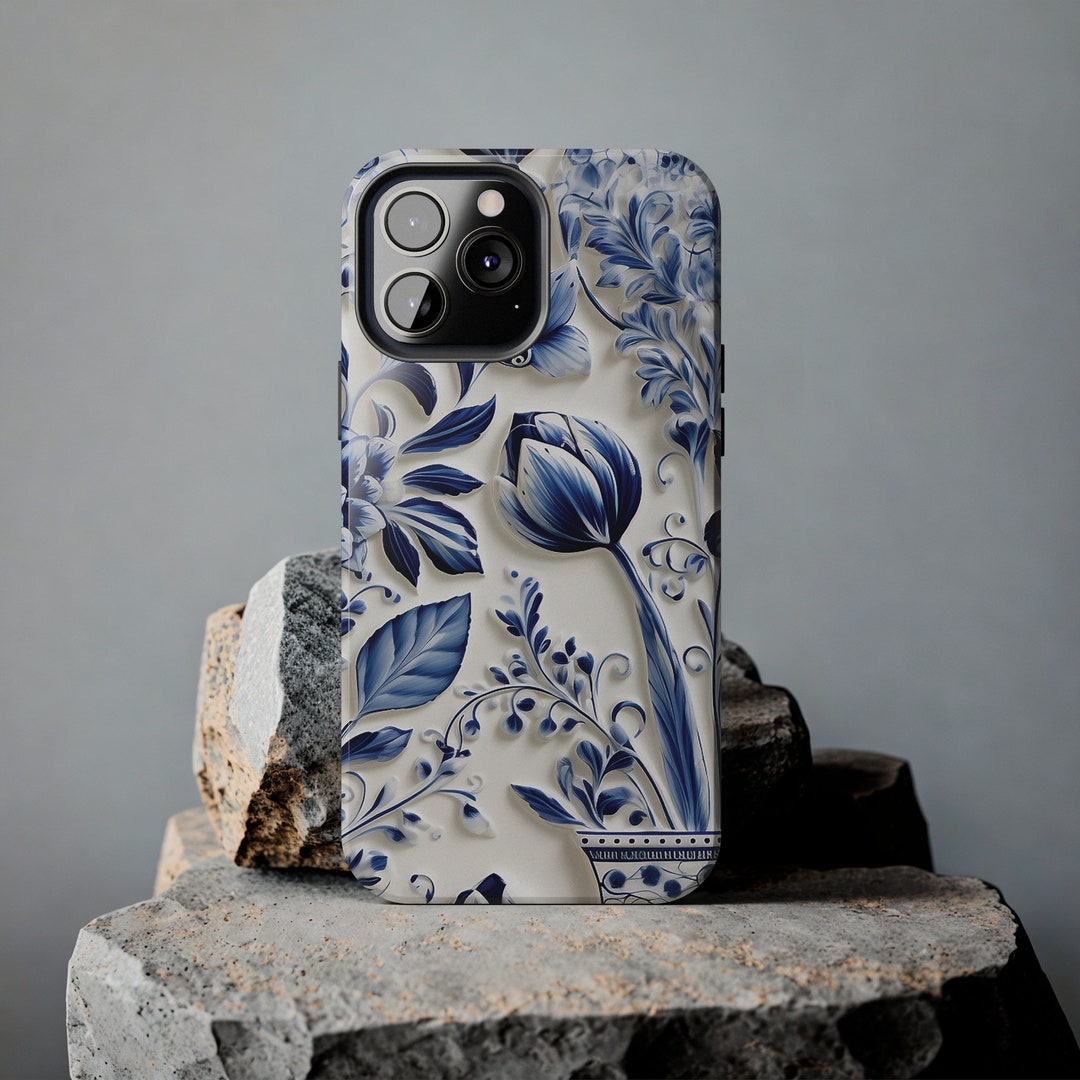 Beautiful Delft Blue-design Tough iPhone Cases Floral Phone Case for ...