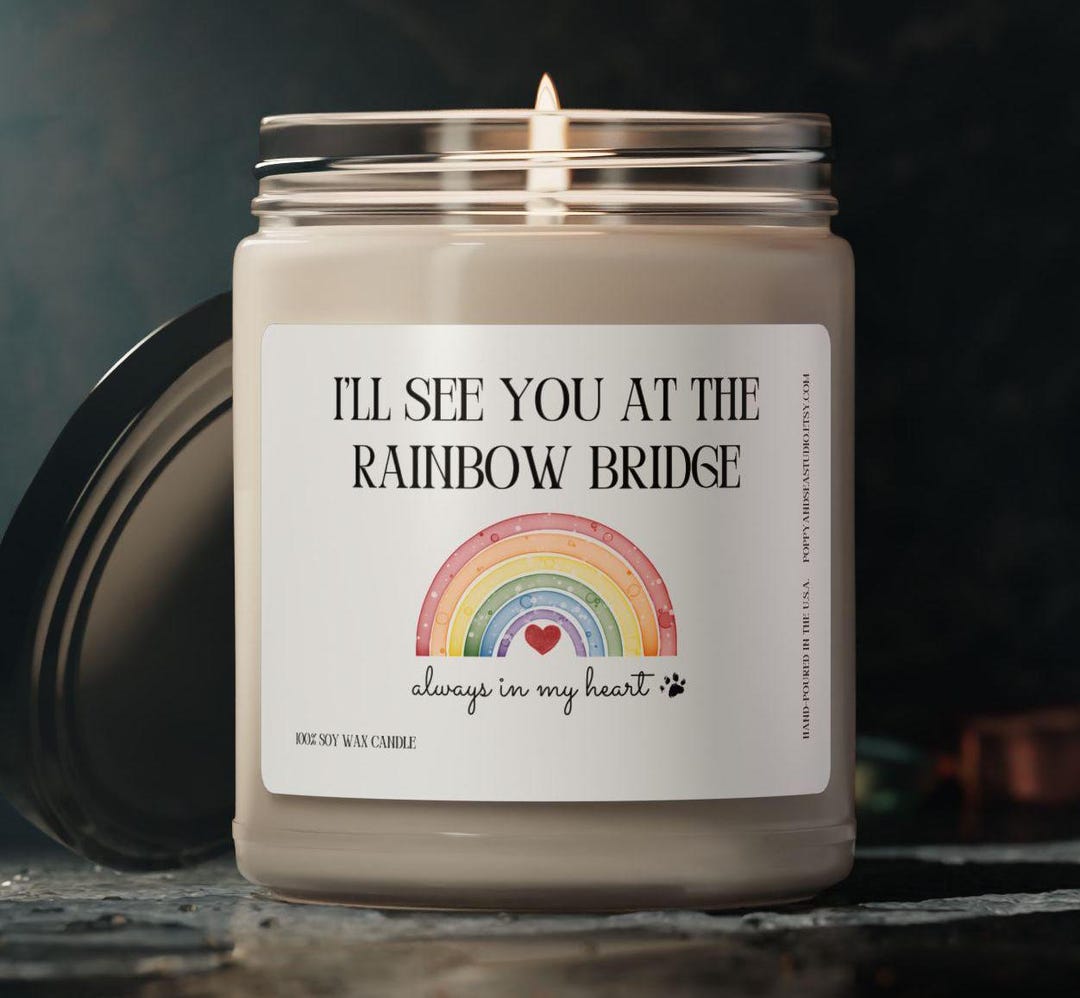Pet Memorial Candle in Loving Memory of a Furry Friend, Pet Loss ...