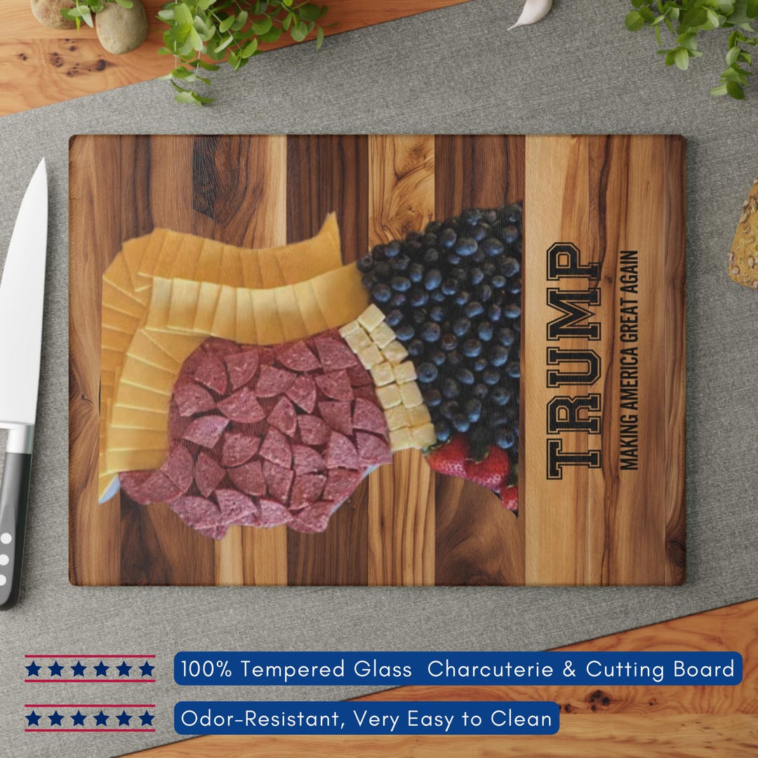 Donald Trump Cutting Board Charcuterie Cheese Serving Inauguration Day ...