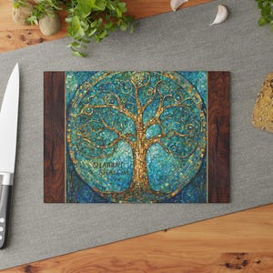 Beautiful Tree of Life Mosaic Tile-design Cutting & Serving Board ...