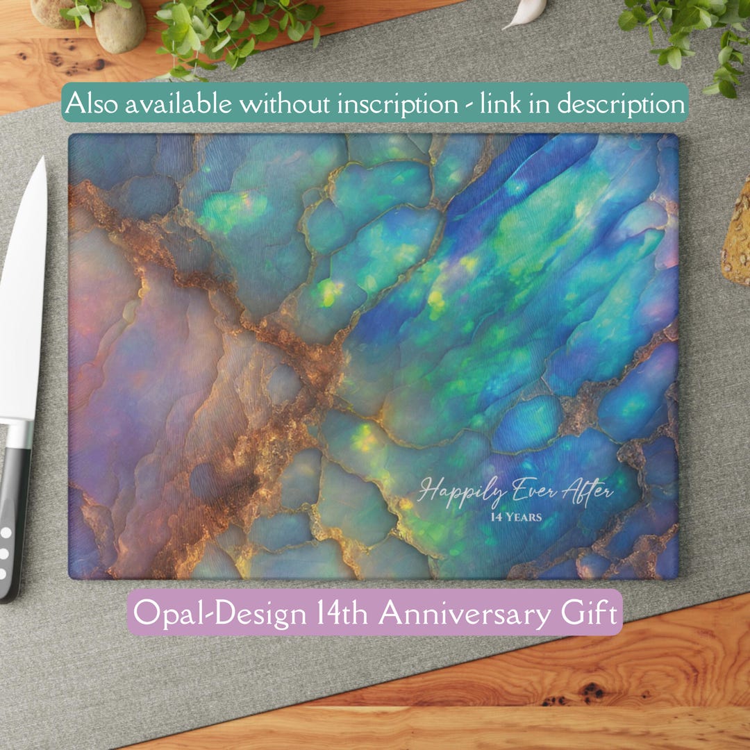 Beautiful Opal Design Cutting & Serving Board - Glass Cutting Board ...