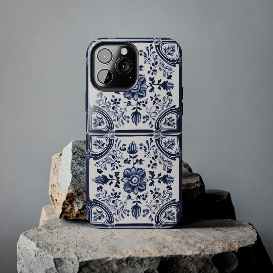 Beautiful Delft Blue Tile-design Tough Phone Cases Vintage Floral Phone ...