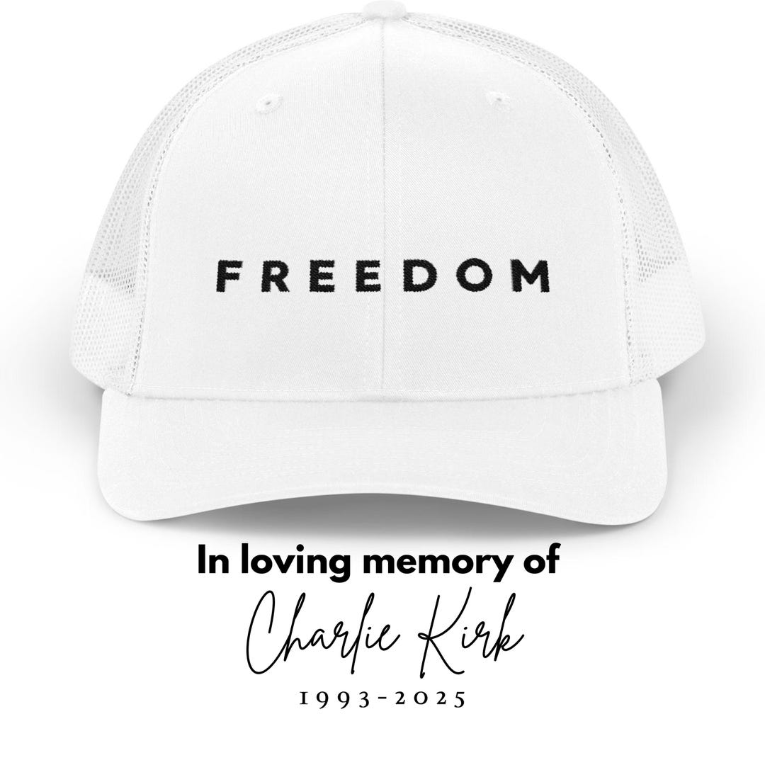 Charlie Kirk Freedom Hat, Embroidered Cap, Patriotic Conservative Kirk ...